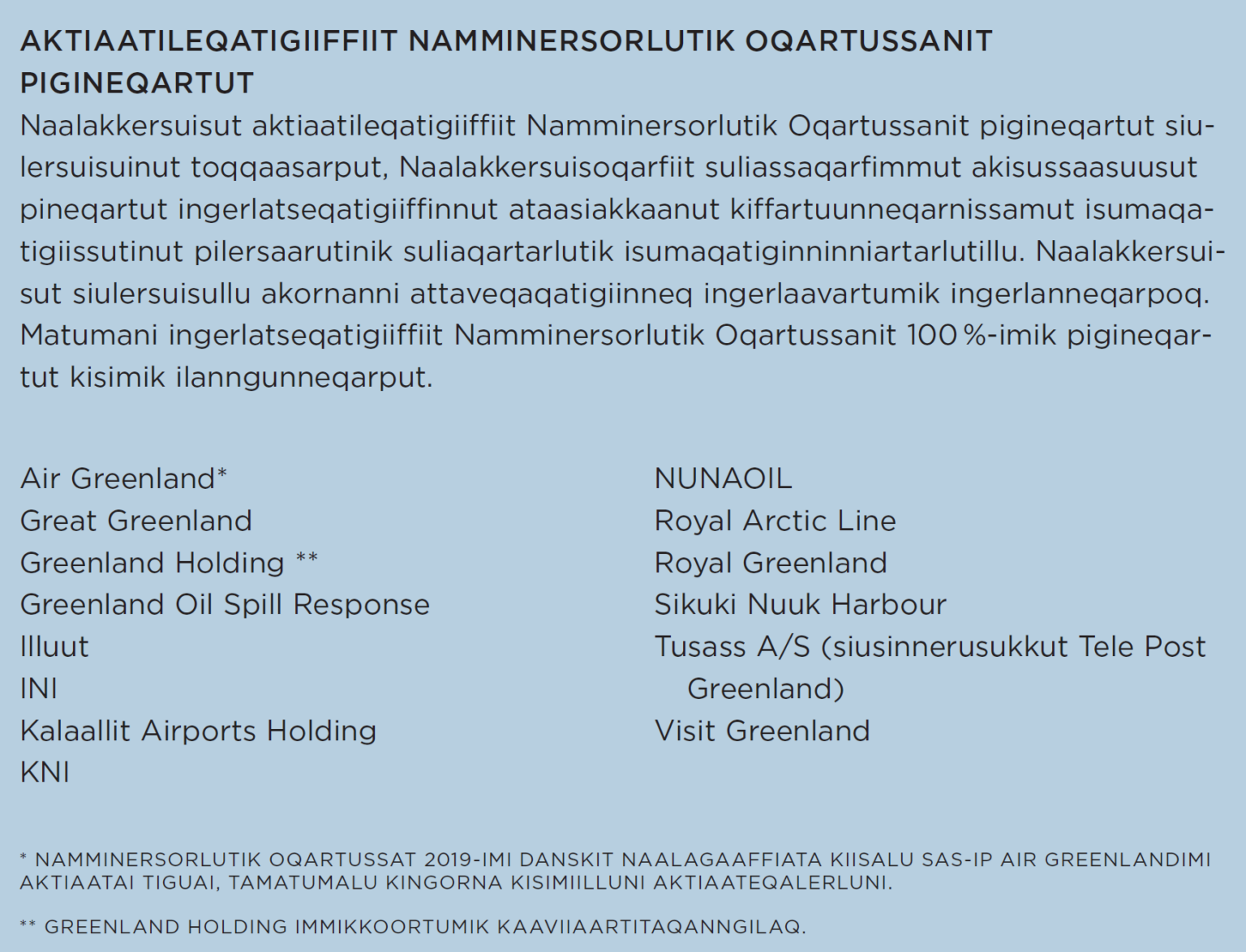 Namminersorluni oqartussaaneq – Trap Kalaallit Nunaat